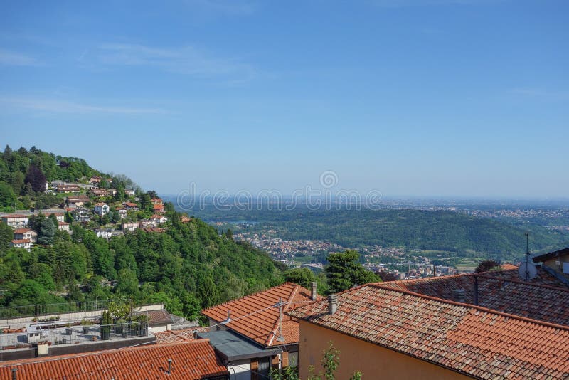 Lake Como in Brunate stock photo. Image of lombardy, panoramic - 74981698