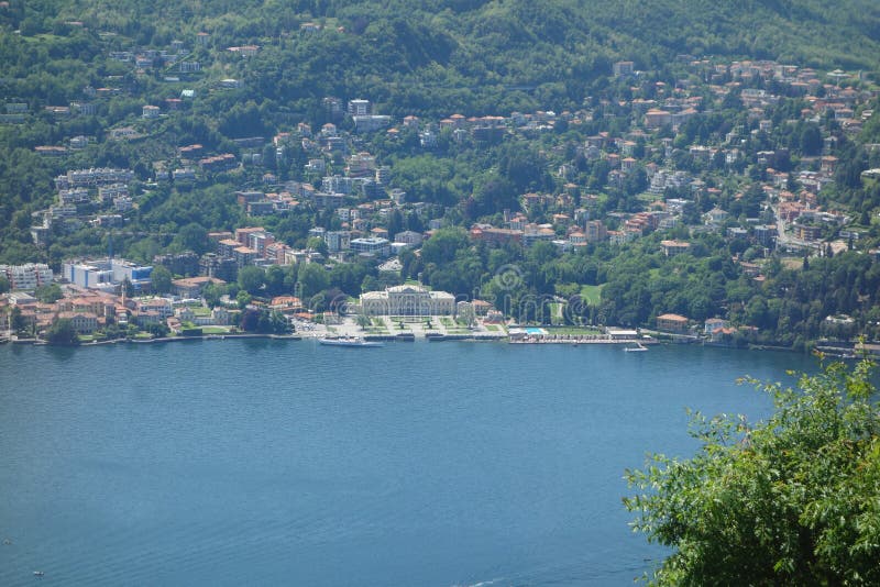 Lake Como in Brunate stock image. Image of italian, panorama - 76006169