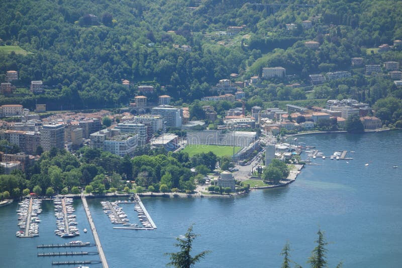 Lake Como in Brunate stock image. Image of italian, lombardy - 76019071