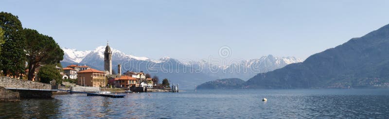 Lake of Como, Cremia stock photo. Image of mere, beautiful - 66460790