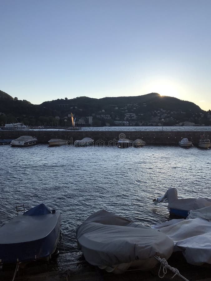 Lake Como in Italy stock photo. Image of scenery, famous - 92790118