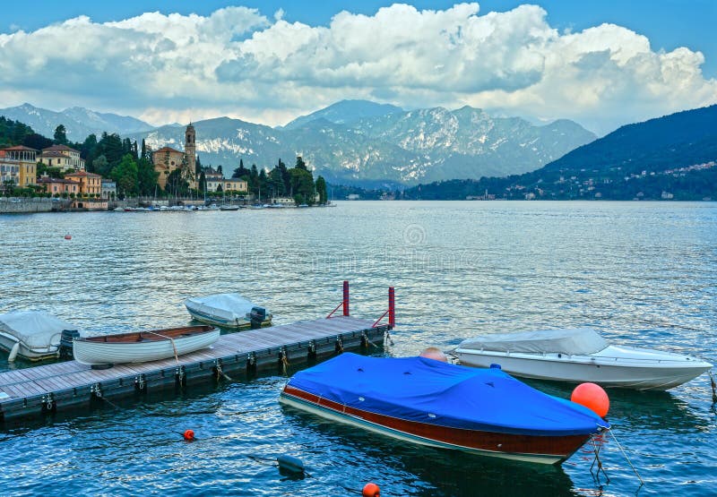 Lake Como (Italy) Shore View. Stock Photo - Image of shore ...