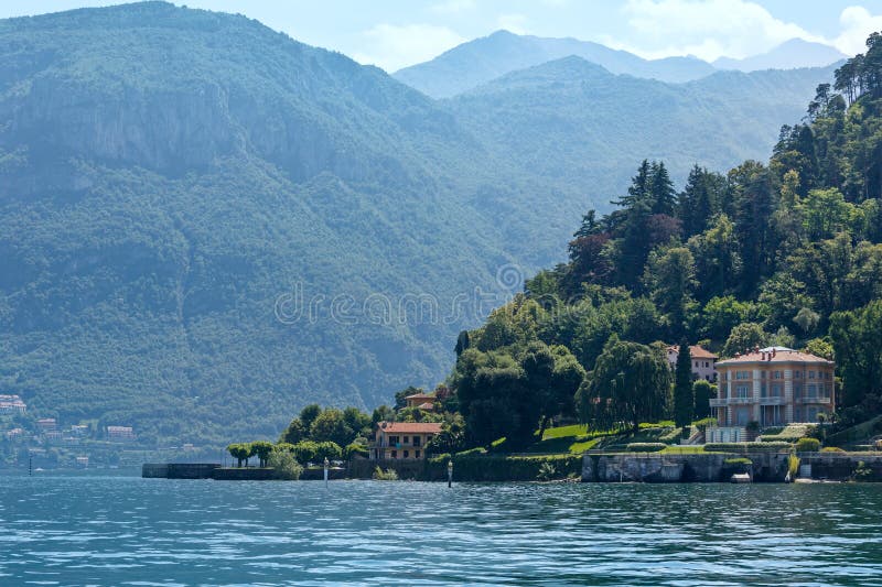Lake Como (Italy) Shore View. Stock Image - Image of country, view ...
