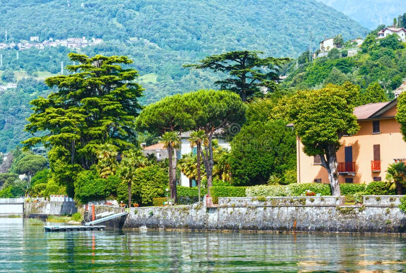 Lake Como (Italy) Shore View. Stock Image - Image of hill, como: 62409689