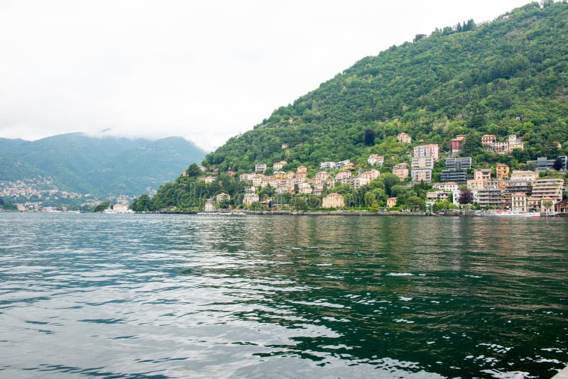 Lake Como Landscape in Spring Editorial Image - Image of european, blue ...