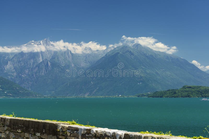 The Lake of Como Lario at Dongo, Italy Stock Photo - Image of urban ...