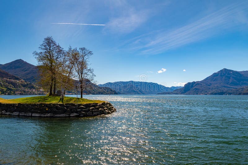 Lake Como, Photographed from Dervio. Stock Image - Image of turisti ...