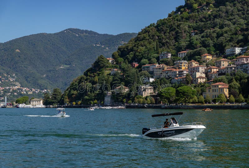 Lake Como from Como editorial image. Image of landscape - 345307435