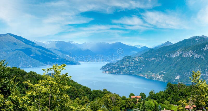 Lake Como view Italy stock photo. Image of beautiful - 266833834