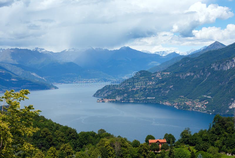 Lake Como view (Italy) stock photo. Image of europe, flower - 33473350