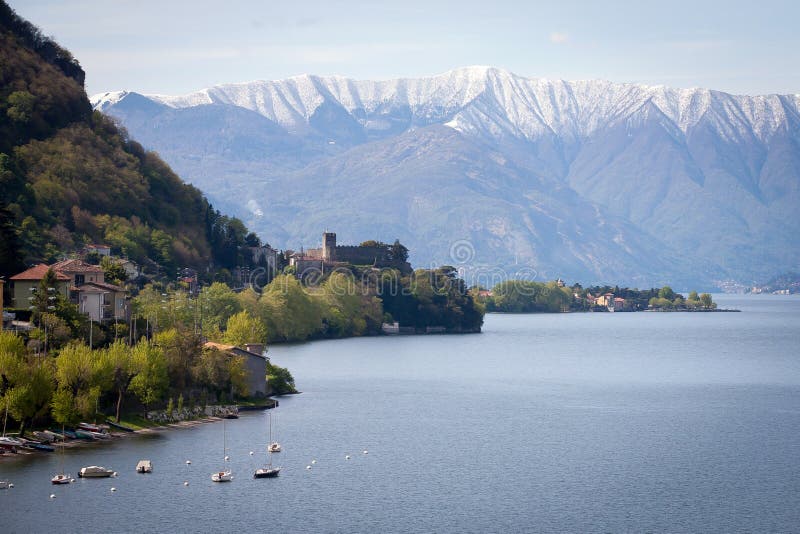 Lake Como stock photo. Image of landscape, flower, church - 39770414