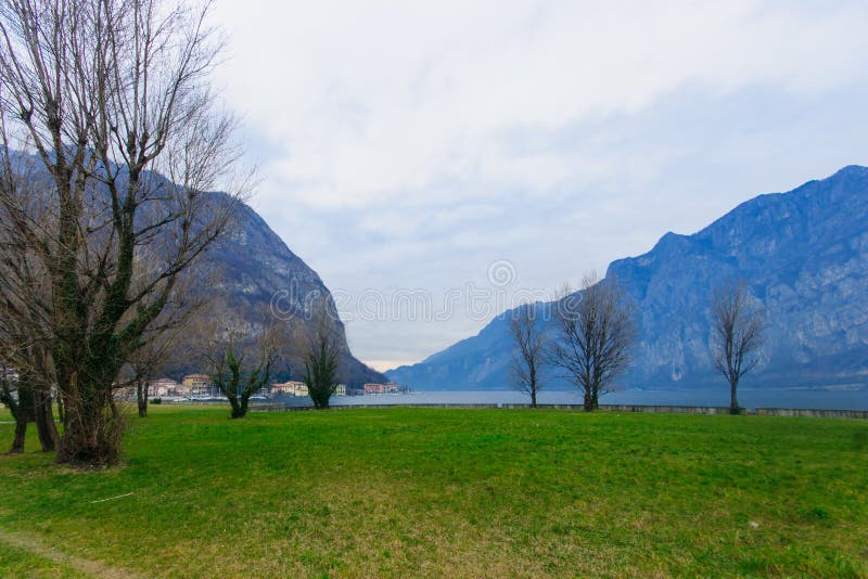 Lake Como stock photo. Image of blue, scenic, lake, winter - 56800150