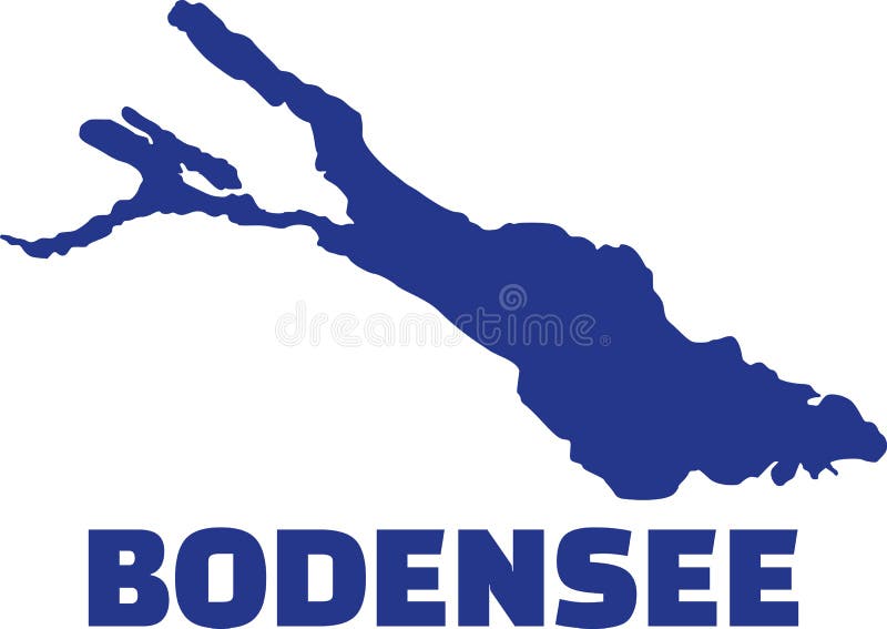 Lake Constance silhouette stock vector. Illustration of bodensee ...