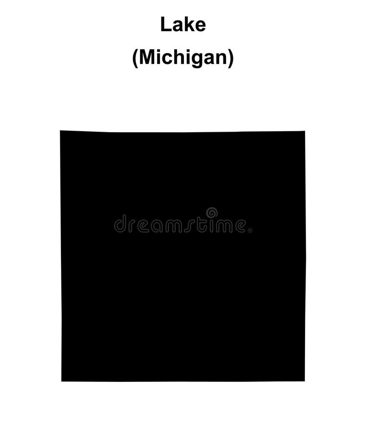 Lake outline map stock vector. Illustration of silhouette - 361607988