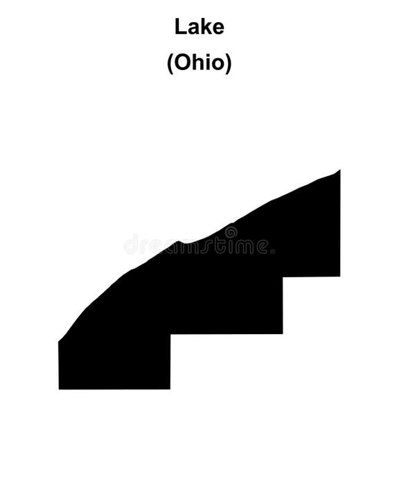 Lake outline map stock vector. Illustration of tourism - 361750206