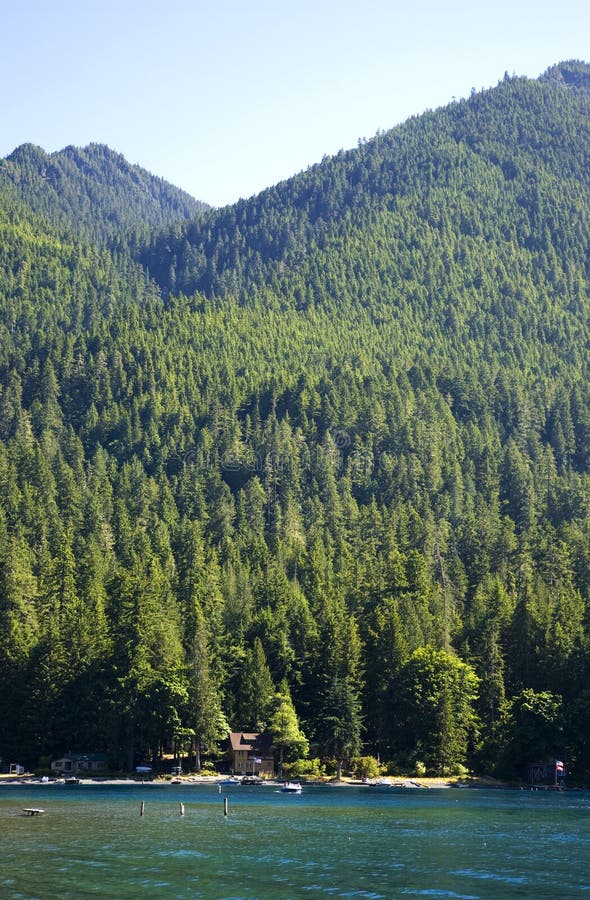 Lake Crescent stock photo. Image of park, washington, mountains - 7100394