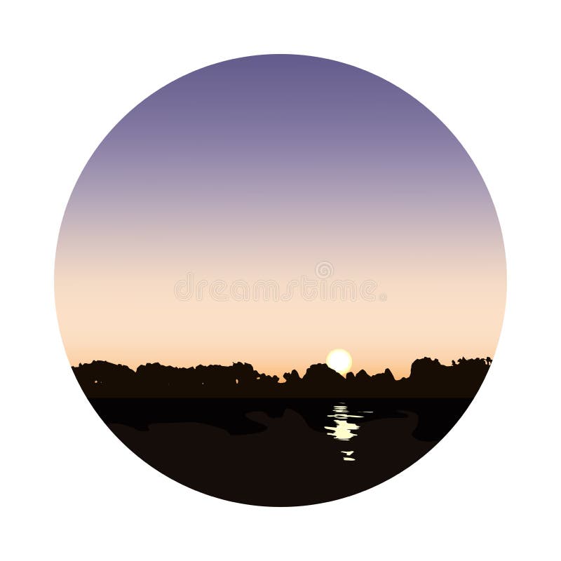 Vector sea and clear sky stock vector. Illustration of liquid - 82833486