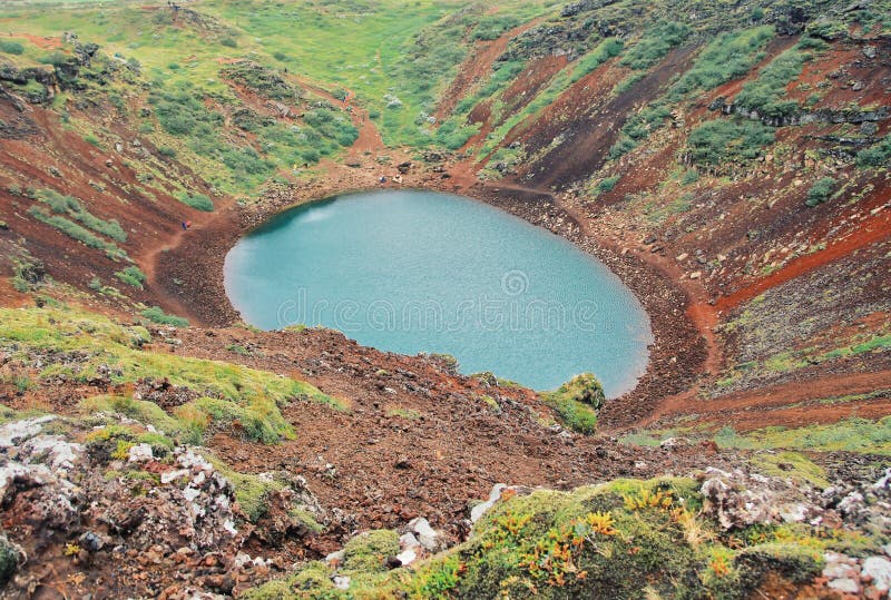 Lake and Dead Volcano, View of a Naturel Lake on the Top of Volcano in ...