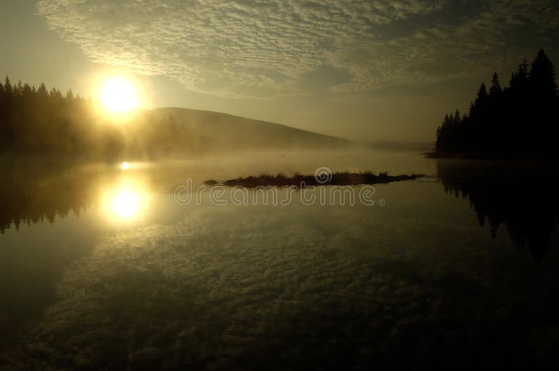 Lake in Deep Forest stock image. Image of blue, pond - 19197947