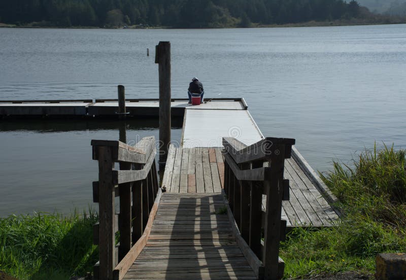 Lake Dock stock photo. Image of dock, pole, fishing, cabin - 78129046