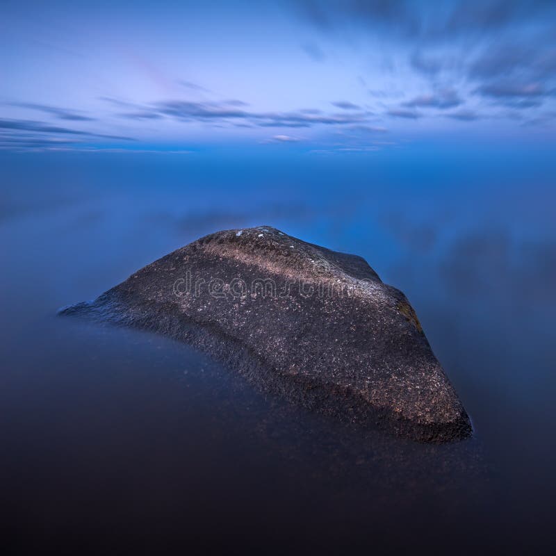 Lake at dusk stock photo. Image of exposure, silence - 83945376