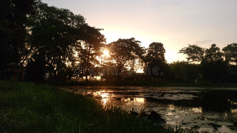 Lake Dusk stock image. Image of natural, sunset, lake - 144961367