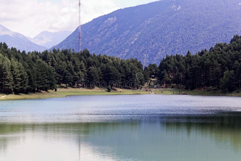 The Lake Engolasters in Andorra Stock Image - Image of mountain ...