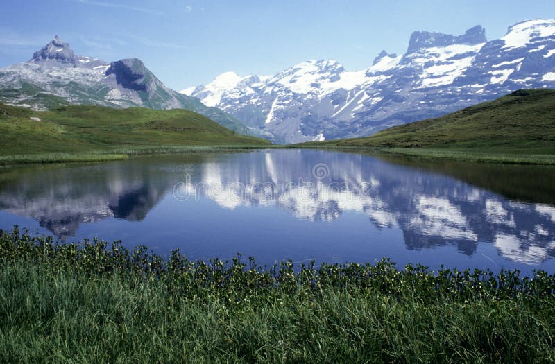 Lake Engstlen Over Engelberg Stock Photo - Image of lake, picturesque ...