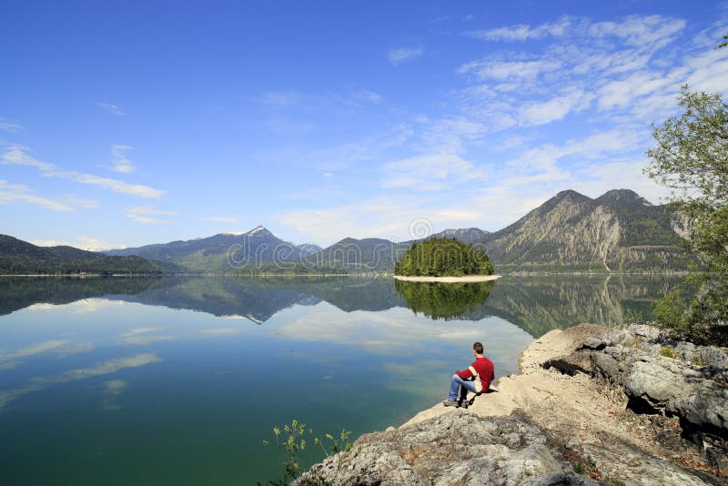 Lake in europe stock image. Image of mountain, outdoor - 41002427