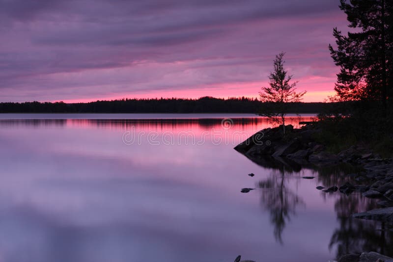 Lake in the evening stock photo. Image of relaxation, reflection - 6654260