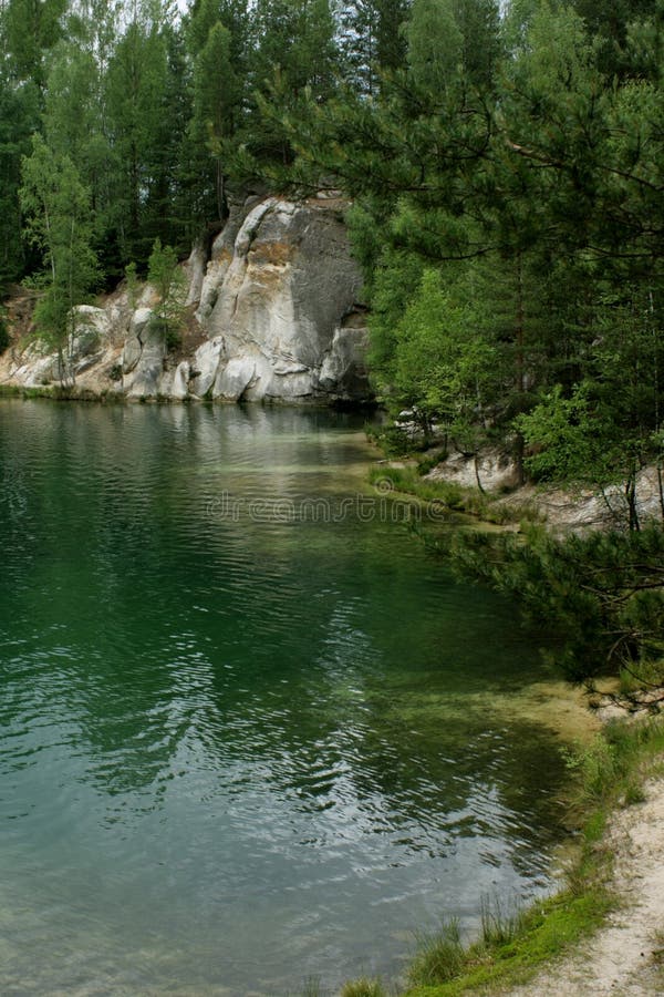 Lake in forest stock image. Image of virgin, landscape - 5696909