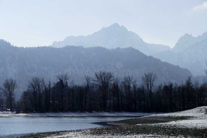 Lake Forggensee in Bavaria, Germany Stock Photo - Image of bavaria ...