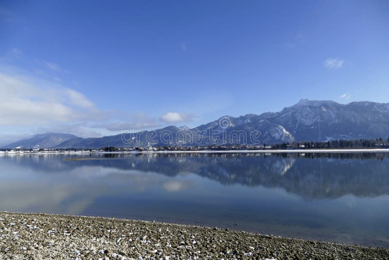 Lake Forggensee in Bavaria, Germany Stock Photo - Image of alps, travel ...