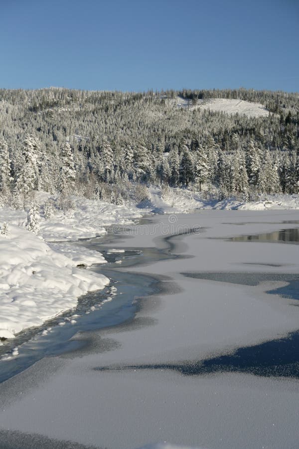 Lake freezing over stock photo. Image of rural, norway - 16871678