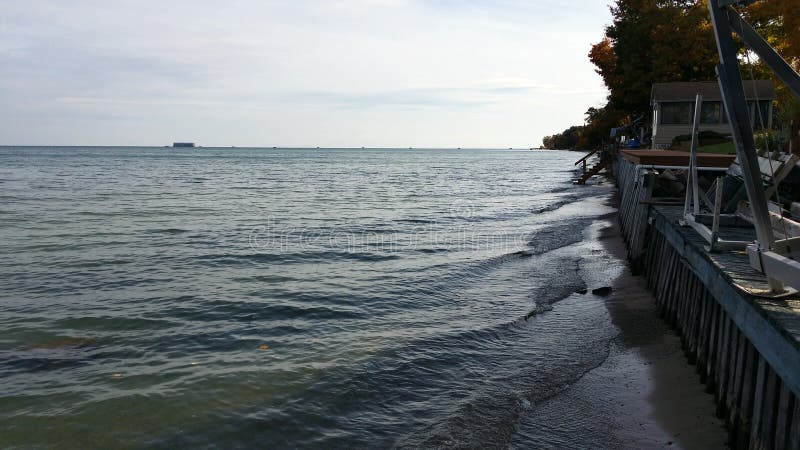 Lake Front View from Our Cottage Stock Photo - Image of cottage, tawas ...