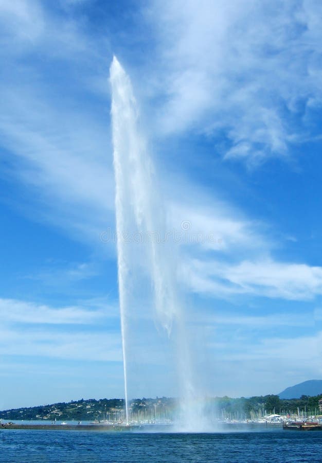 Geneva Water jet stock photo. Image of view, swiss, tourism - 17153440