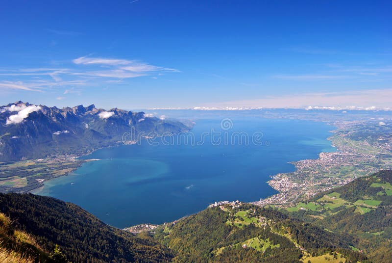 Lake Geneva, Switzerland, HDR Background Stock Photo - Image of ...