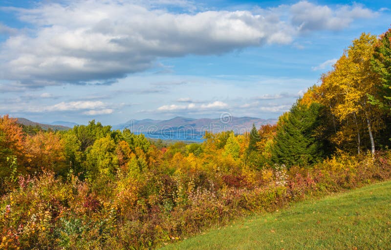 Autumn at Lake George stock photo. Image of scenic, fall - 58033884