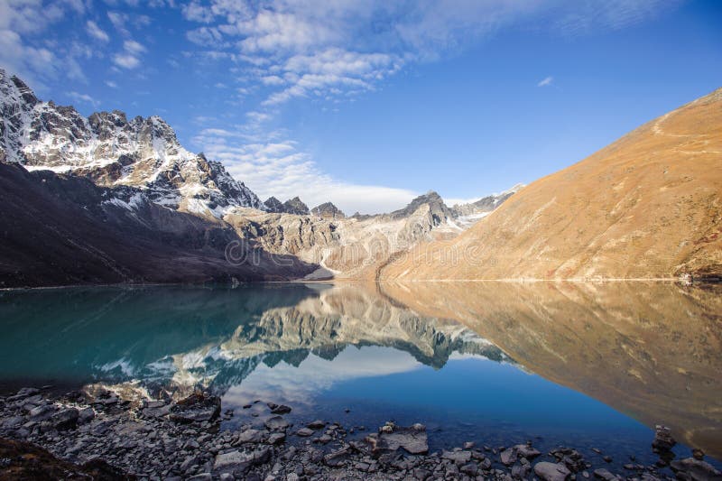 Lake stock photo. Image of snow, rock, shadow, lake - 183808202