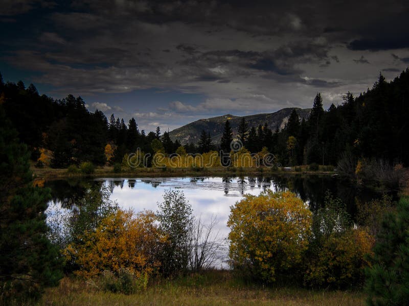 Lake in Golden Gate State Park with Dark Clouds Stock Image - Image of ...
