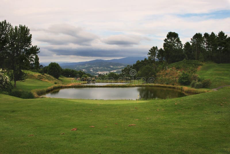 A Golf Fairway a Very Green Golf Course Stock Image - Image of driver ...
