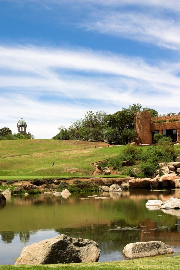Lake on the golf course. stock photo. Image of outdoors - 1649104