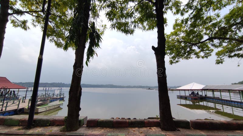Lake of Grati in east Java editorial stock image. Image of water ...