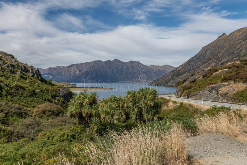 Lake Hawea New Zealand stock image. Image of scenery - 316085765