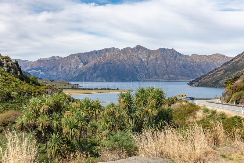 Lake Hawea New Zealand editorial photography. Image of nature - 316085772