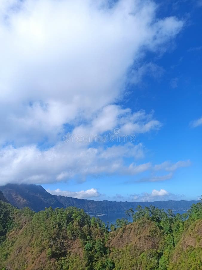 Lake and Hill View in Kintamani Bali Stock Photo - Image of kintamani ...