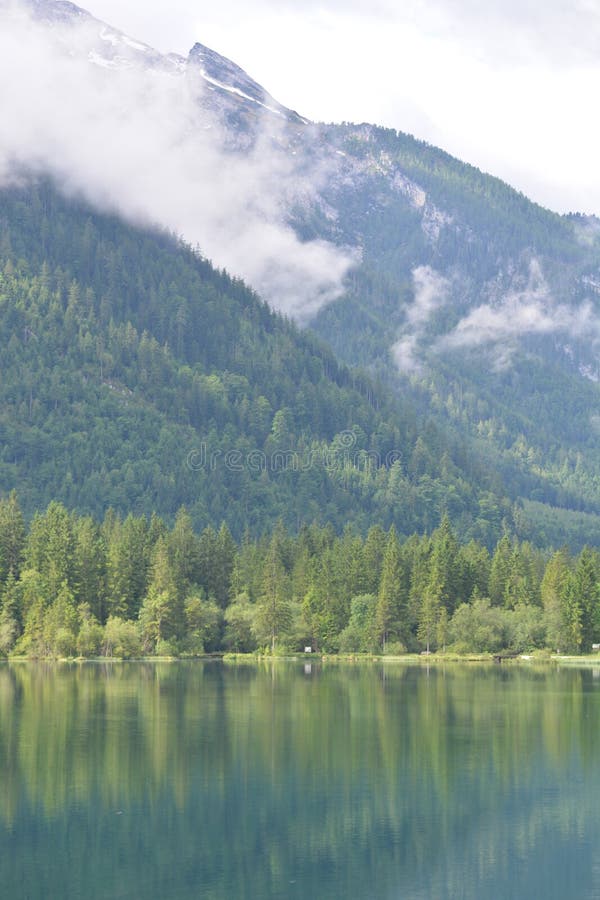 Lake Hintersee stock photo. Image of cloud, forest, park - 95729162