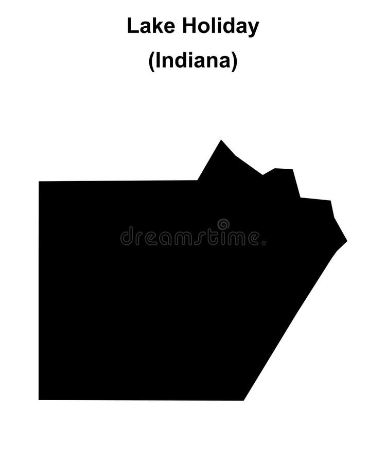 Lake Holiday outline map stock vector. Illustration of infographic ...