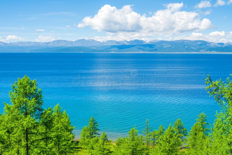 Lake Hovsgol on a Summer Day. Mongolia Stock Photo - Image of nature ...
