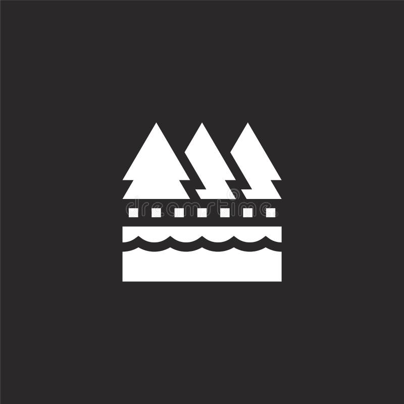 Lake Icon. Filled Lake Icon for Website Design and Mobile, App ...